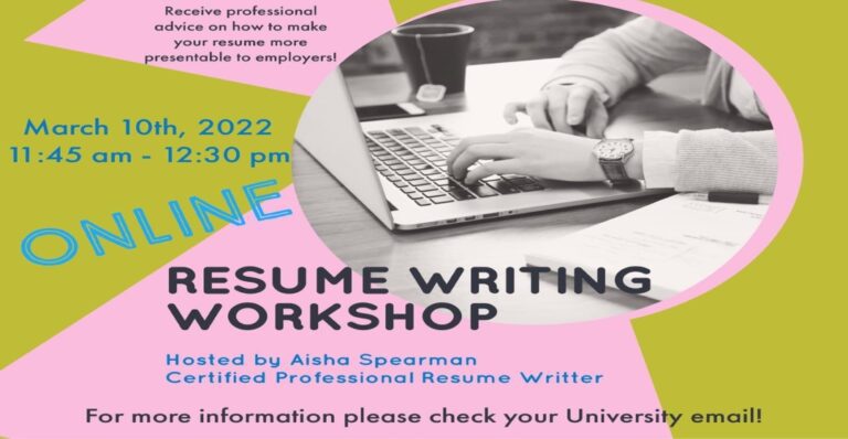 Resume Writing Workshop – Student Services